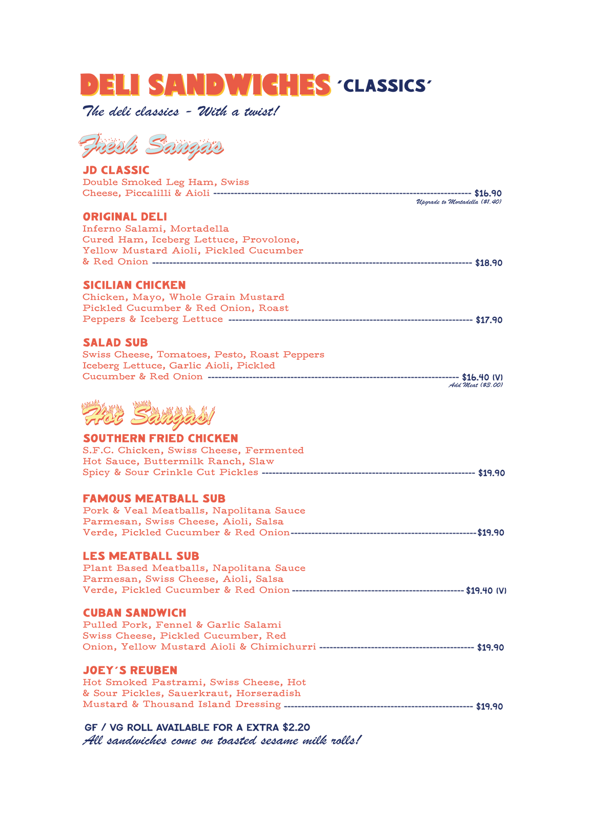 Menu – Joes Deli Official
